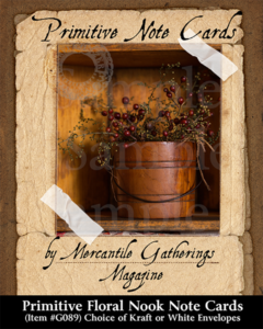 Primitive Floral Nook Note Cards - Country Rustic Magazine
