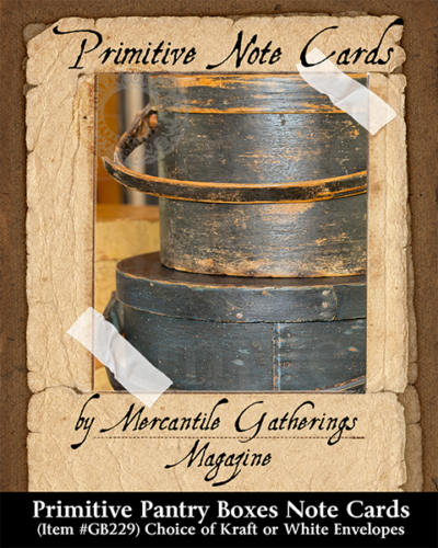 Primitive Pantry Boxes Note Cards - Country Rustic Magazine