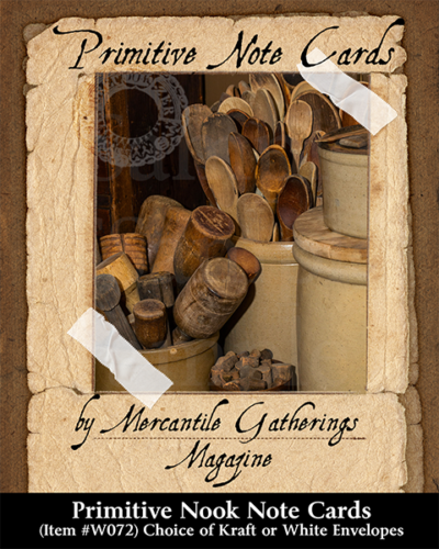 Primitive Kitchen Nook Note Cards - Country Rustic Magazine