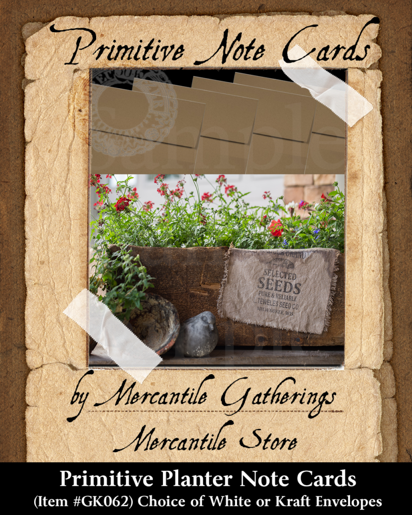 Primitive Planter Note Cards - Country Rustic Magazine