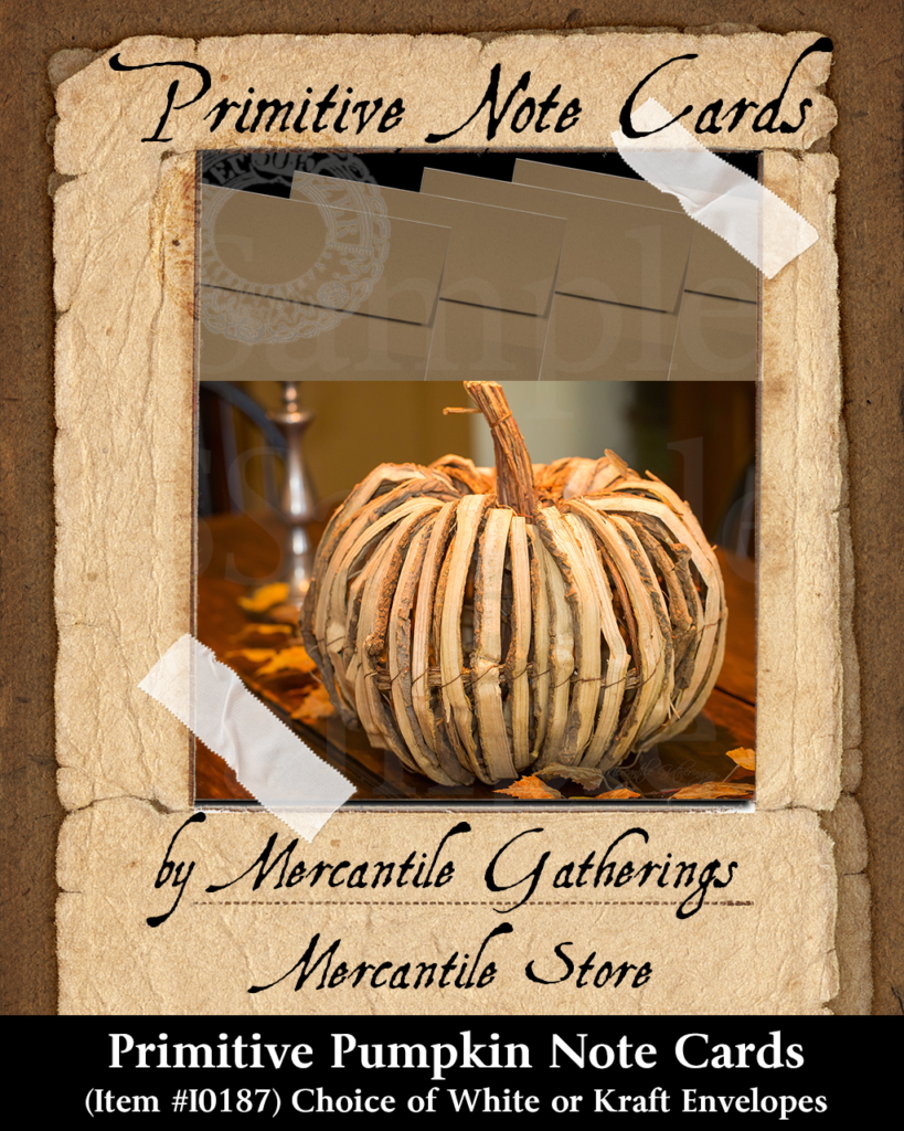 Primitive Pumpkin Note Cards - Country Rustic Magazine