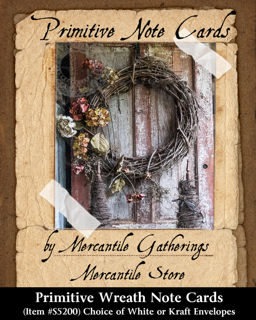 Primitive Wreath Note Cards - Country Rustic Magazine